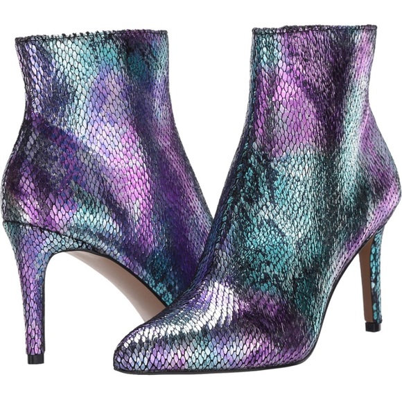 Shoes | New Metallic Snakeskin Betsey Johnson Ankle Boots | Poshmark